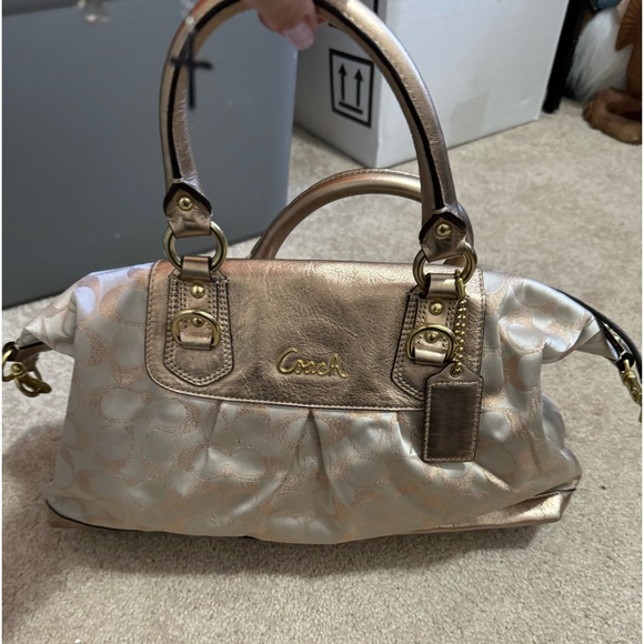 Coach | Bags | Coach Beige N Rose Gold | Poshmark